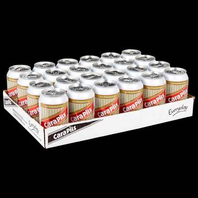 ExpatShop Perú | Cara Pils, Cerveza Premium Belga, 100 latas, 330 ml